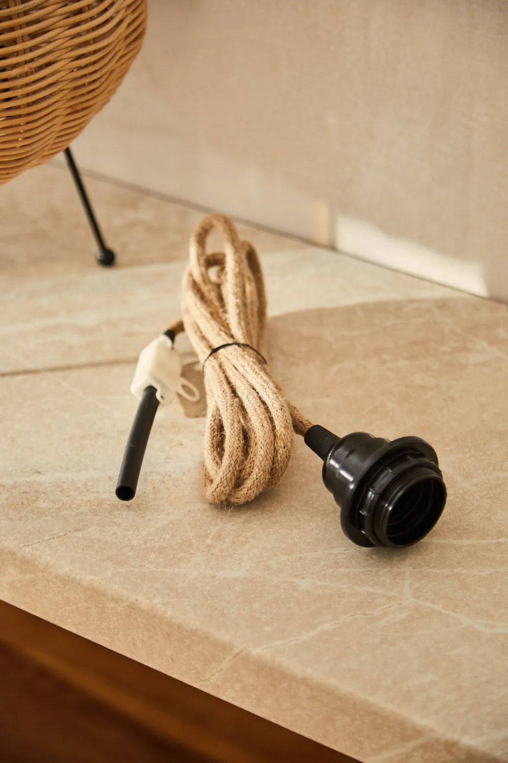 Jute cable adapted to E14 bulb - Calma House